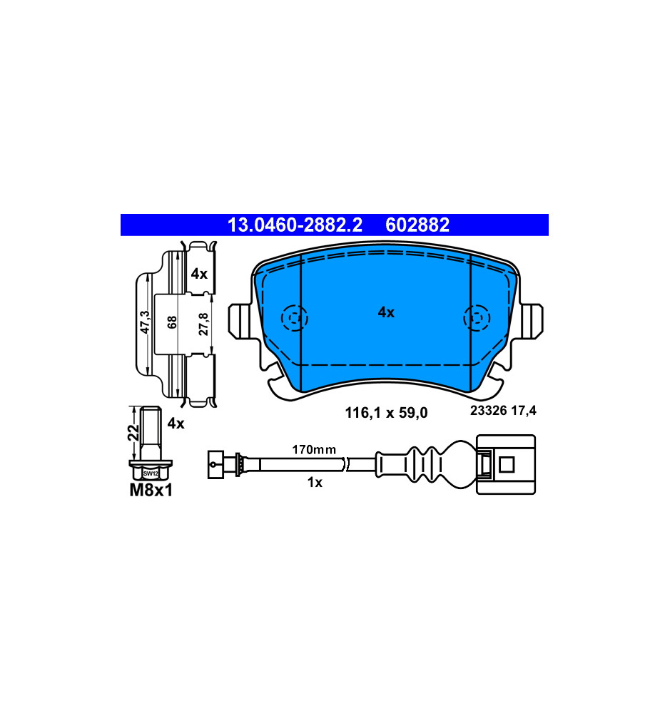 PASTIGLIE FRENO ANTERIORI RICAMBI ORIGINALI 7LA698151B